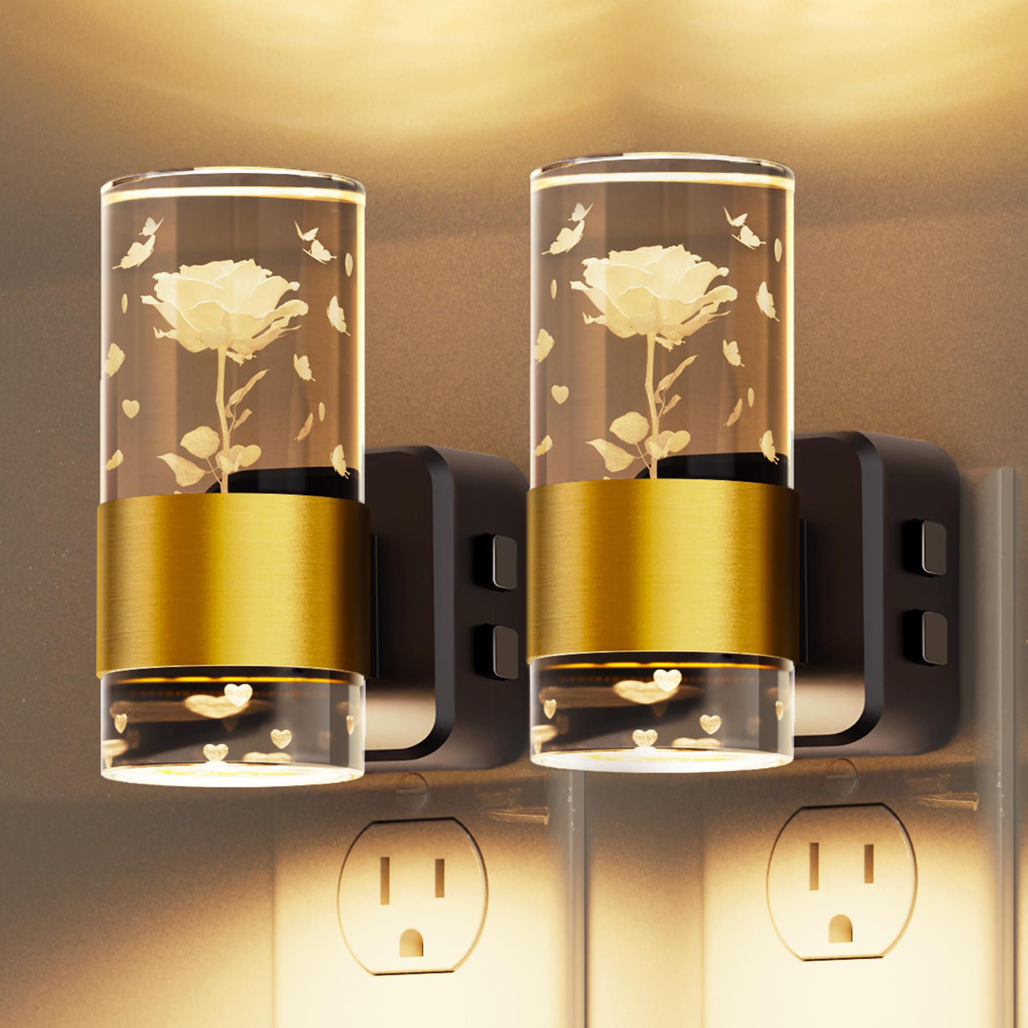 FOSHANCHISHI LED Night Lights Plug Into Wall,Dusk To Dawn Nightlight,9 ...